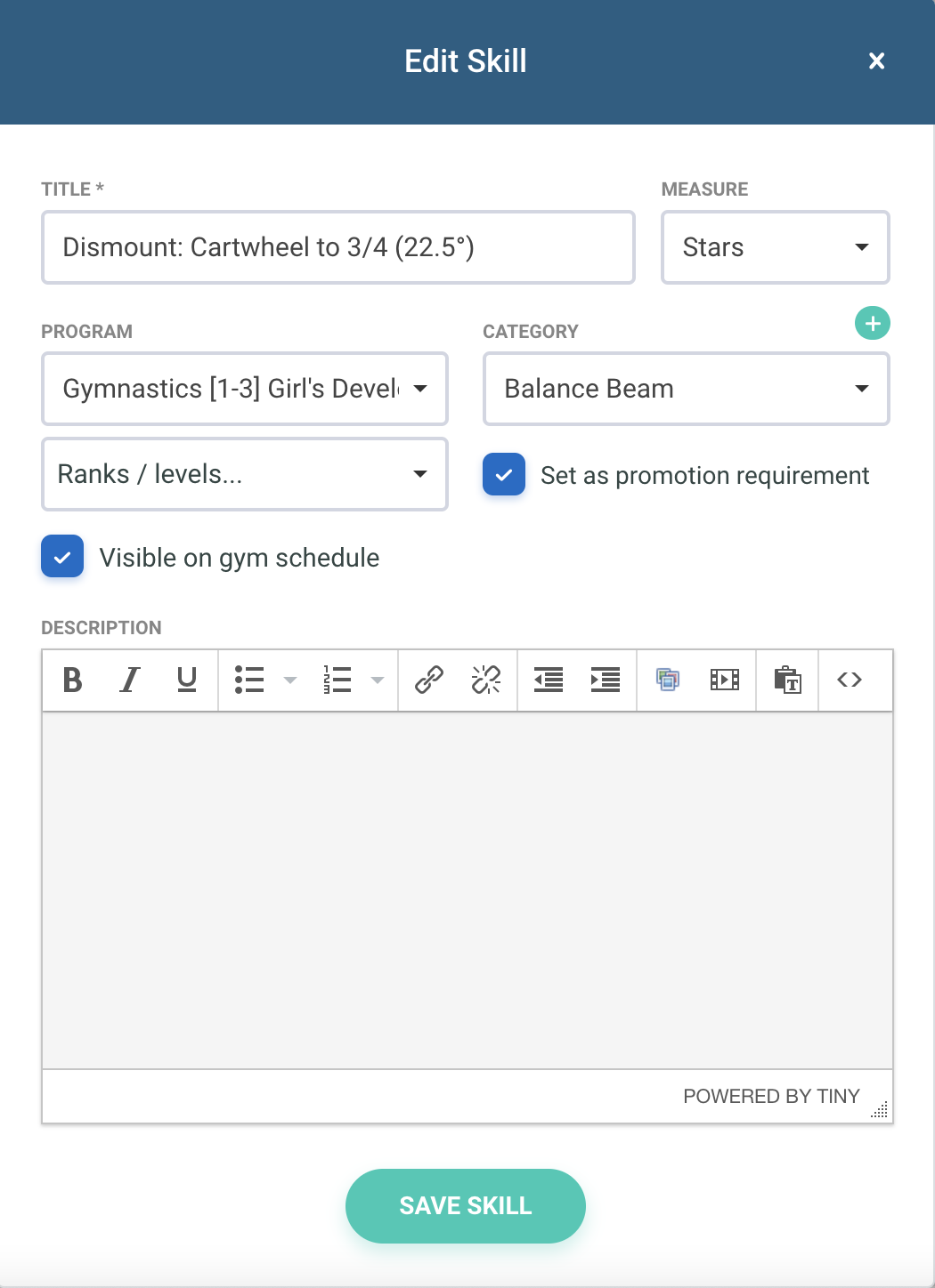 Skills Tracking