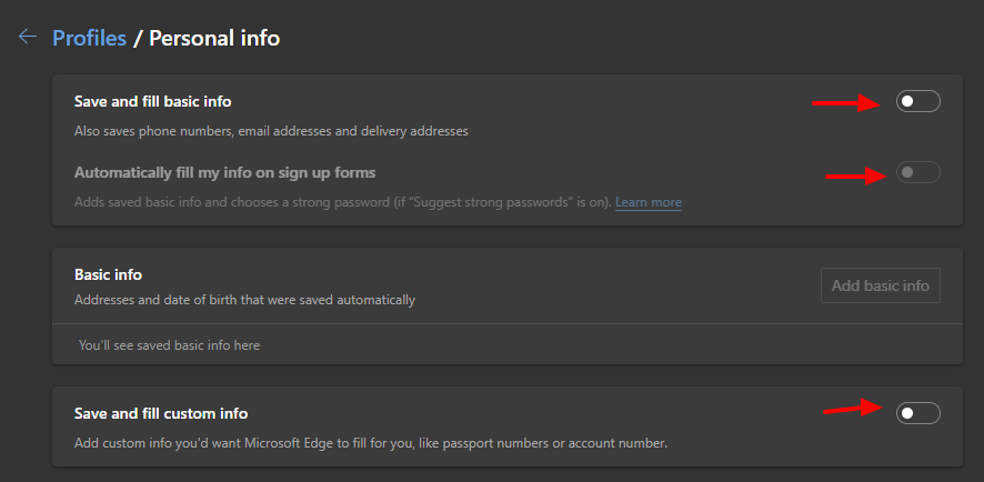 Disabling form autofill in the browser